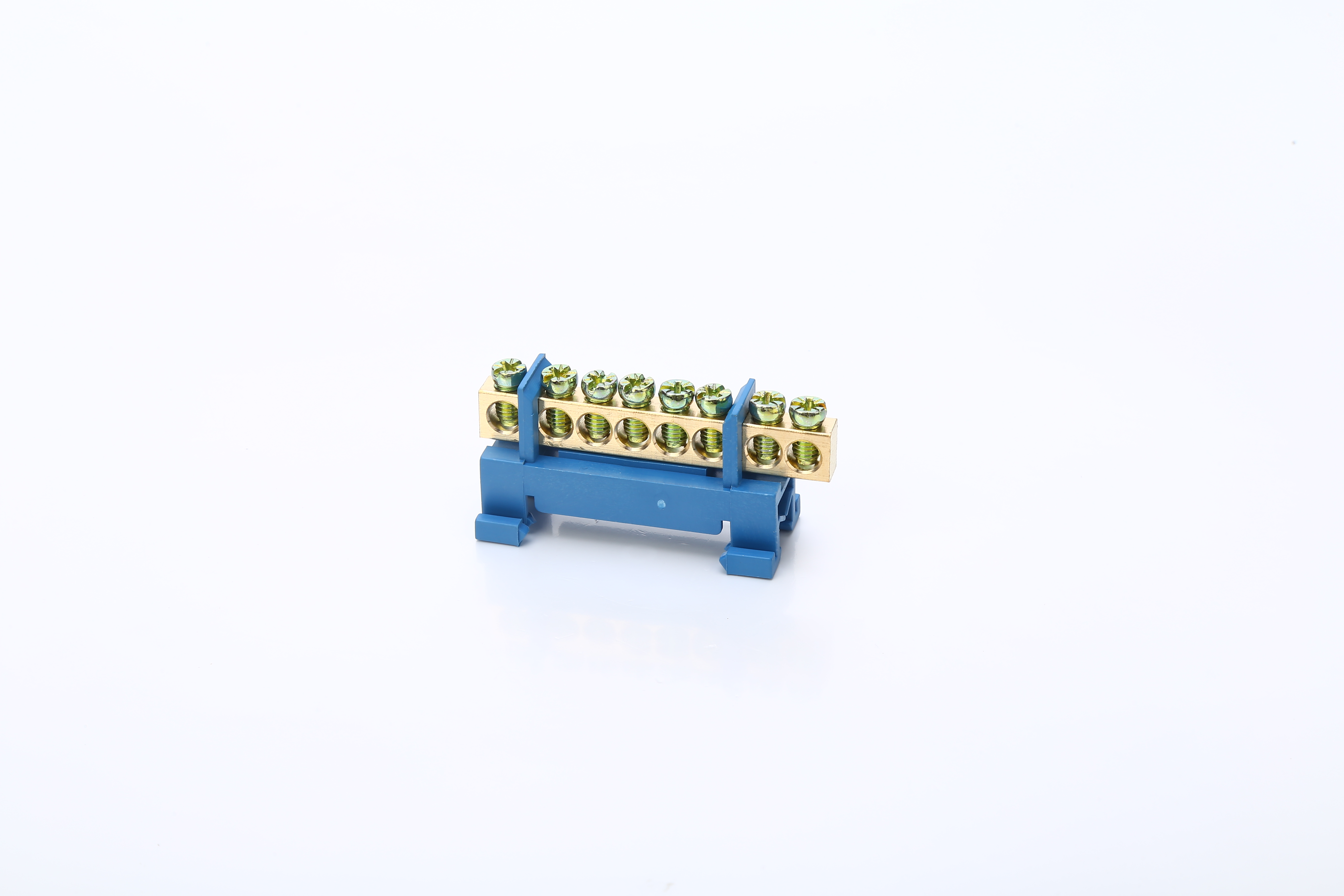 Blue Screw Brass Connector Din Rail Terminal Block Earth and Neutral ...